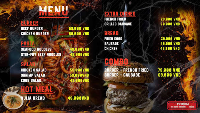 Be a perfect fit for any menu and fnb designs by Tobihoang | Fiverr