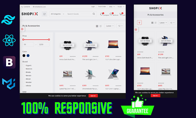 Design responsive frontend react, next js website by Ashikur3700 | Fiverr