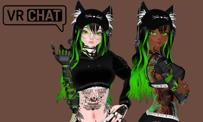 Create custom vrchart avatar furry avatar vr game chibi avatar ...