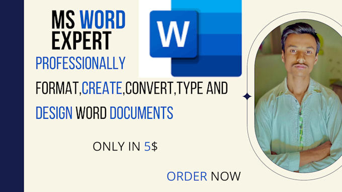 Create, edit, format, design, and type ms word documents by Sajidali615 | Fiverr