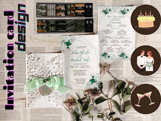 Design aesthetic invitation card for any event by Saibhargavi299 | Fiverr