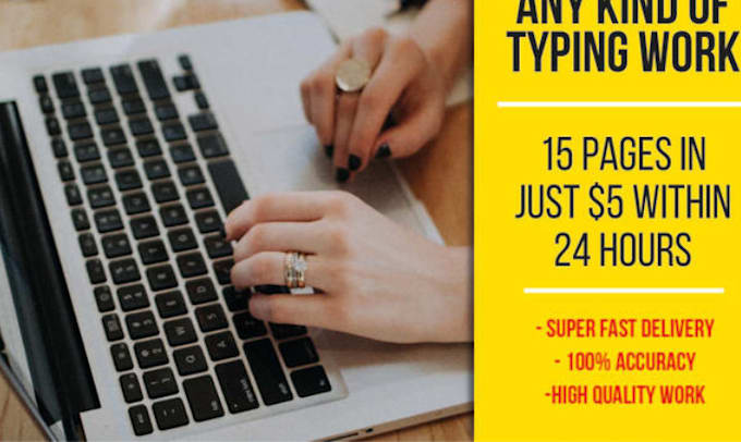 Do accurate fast typing job, retype scanned documents by Chsaab958 | Fiverr Do accurate fast typing job, retype scanned documents by Chsaab958 | Fiverr