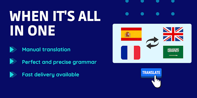 Professionally translate in any arabic, english, spanish and french ...