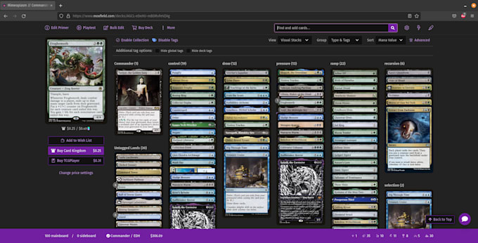Build an optimized commander deck for you any budget by Mtg_man | Fiverr