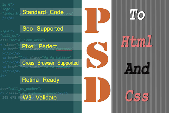 Convert psd to html and css in 24 hour by Theme_expert | Fiverr