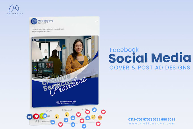 Design your social media posts and covers by Motioncave | Fiverr