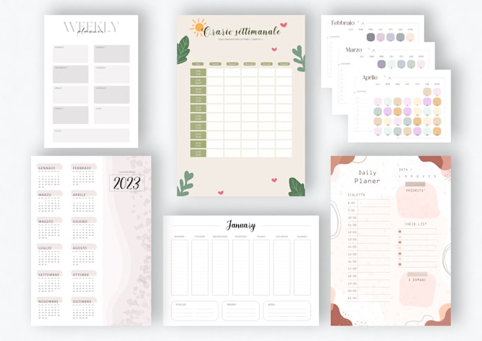 Do planner design, calendars and journal by Giorgiasrrtr | Fiverr