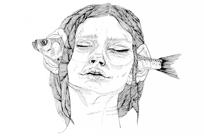 Create hand drawn detailed illustration by Jurgina | Fiverr