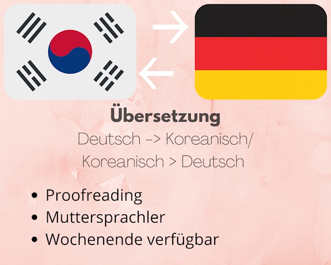 Translate german to korean and korean to german by Park_a | Fiverr
