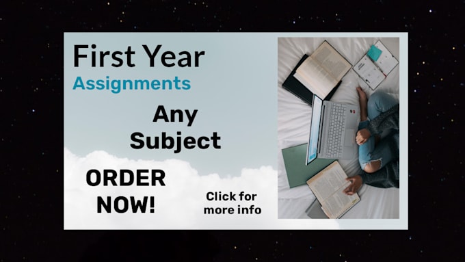 Do first year assignments any subject by Ahhmedjaved | Fiverr