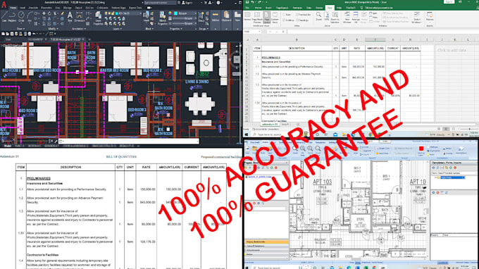Do material take off, quantity takeoff cost estimation for all trades and mep by Asbcreations ...