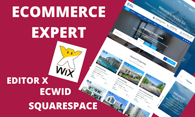 Redesign wix, create, develop editorx ,ecwid, squarespace, editor x ...