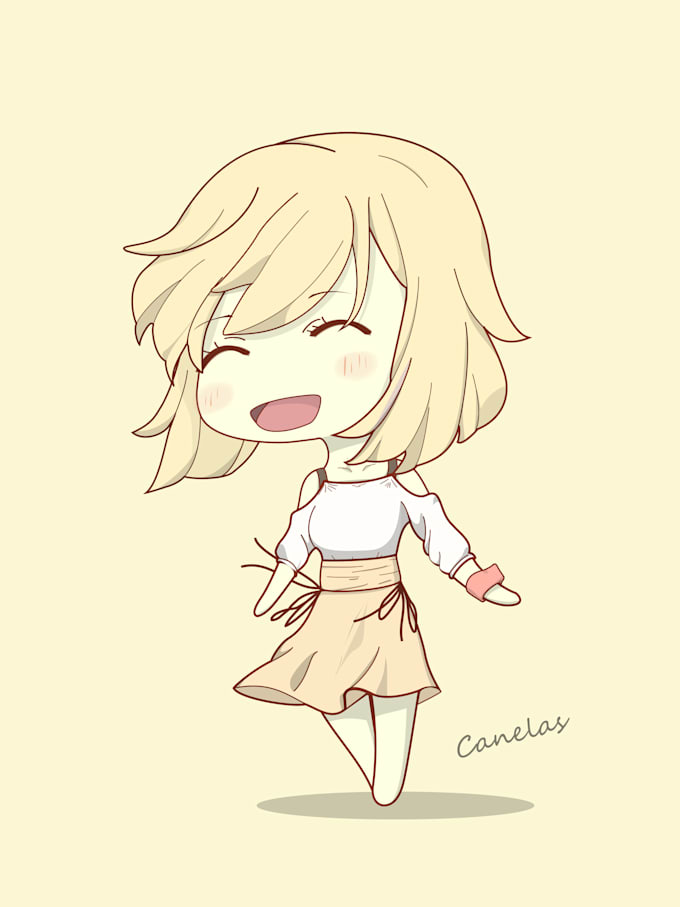 Draw a cute and aesthetic chibi character for you by Canelas | Fiverr