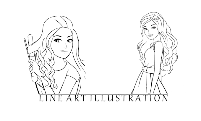 Hand draw a digital line art illustration by Pro_ratul | Fiverr