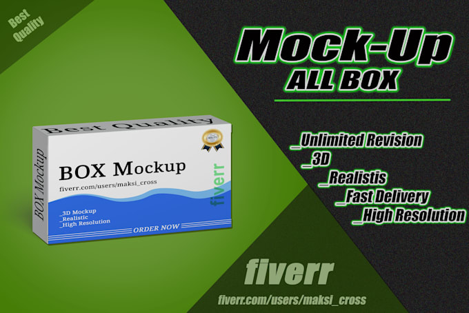 Create realistic product box mockups with smartobjects by Maksi_cross | Fiverr