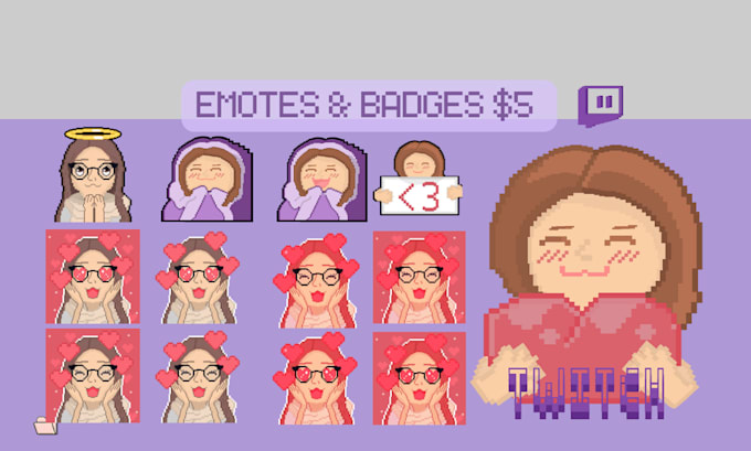 Create emotes for your twitch channel by Mod_janna | Fiverr