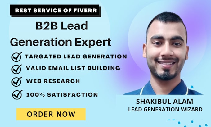 Provide b2b linkedin lead generation and quality prospect list by Shakibul133 | Fiverr