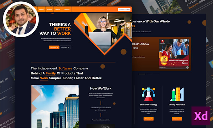 Design modern, clean ui ux landing page for your website by Xiadyusufi ...