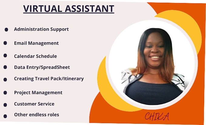 Be your professional virtual assistant by Chikajovitaeze | Fiverr