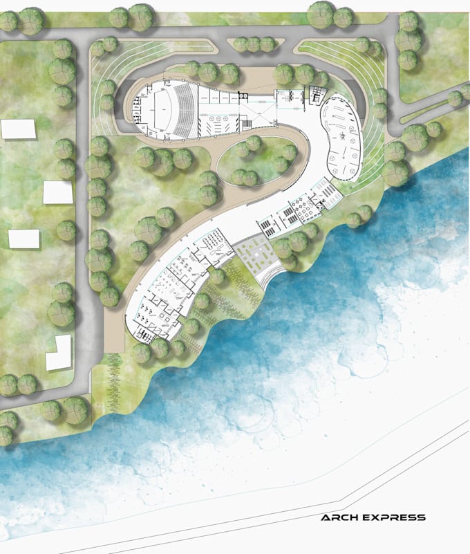 Create master plan 3d rendering interior and exterior with animation by ...