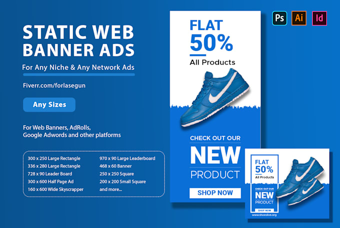 Design attractive static web banner ads for you by Forlasegun | Fiverr