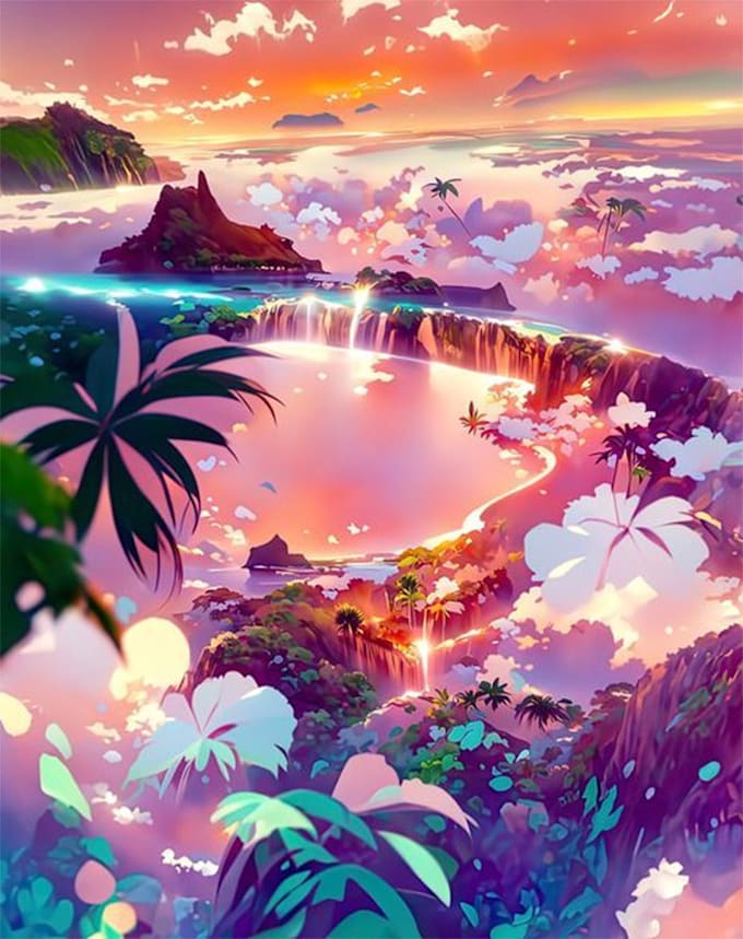 Draw an awesome fantasy art, landscape or background art by Simlakulim ...