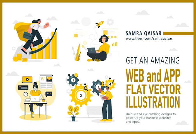 Create flat illustration,2d illustration for web, app by Samraqaisar ...