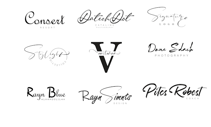 Design handwritten, scripted, signature, calligraphy, cursive logo by ...