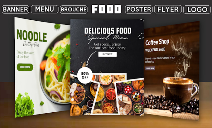 Design food or restaurant flyer, poster, banner, brouche by Ds_designs2 ...