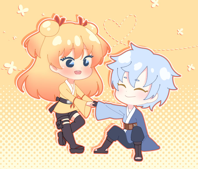 Draw cute chibi character by Honeyko15 | Fiverr Draw cute chibi character by Honeyko15 | Fiverr