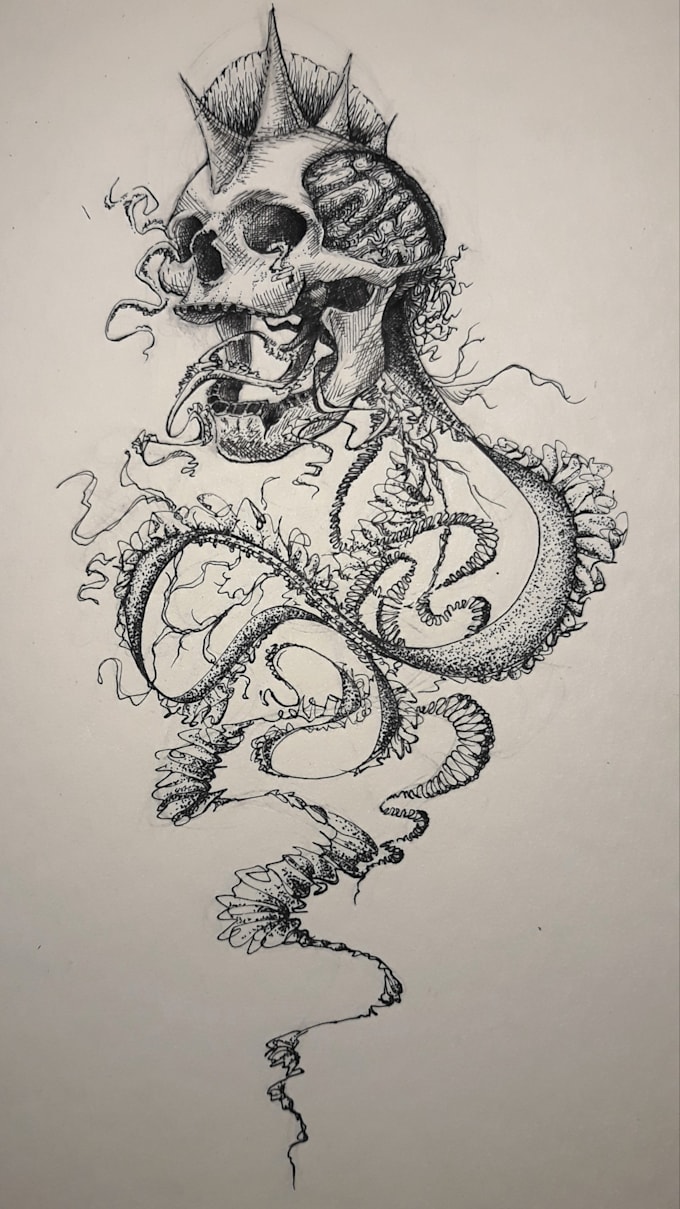 Do ink illustrations of almost any topic by Monsterpainter | Fiverr