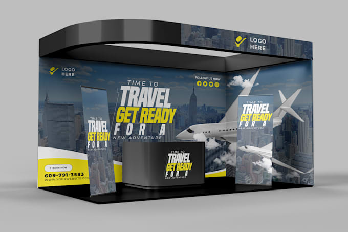 Design trade show booth or backdrop for your exhibition by Saad ...