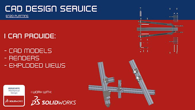Design 3d cad models using solidworks by E_planting | Fiverr