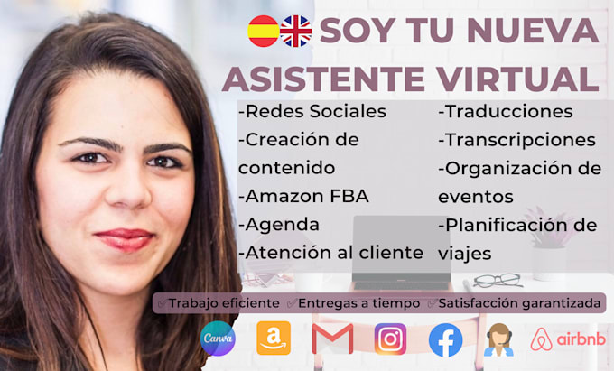 Be your asistente virtual en español e inglés by Desireecid382 | Fiverr