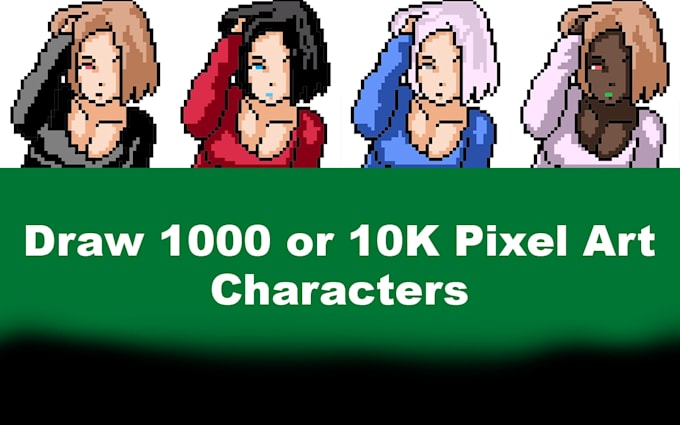 Design 1000 or 10k nft pixel art by Kingjonaas | Fiverr