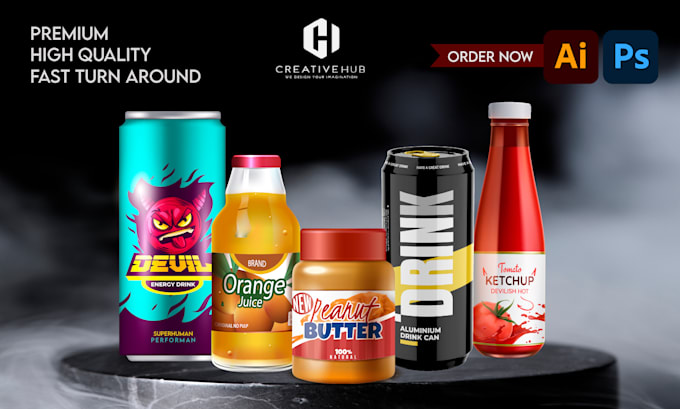 Design beverages label, juice label, energy drink and bottle label by ...