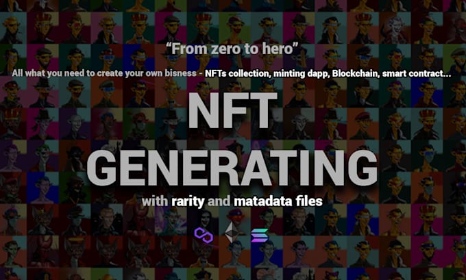 Generate your unique nft art collection with metadata and rarities by Readyweb3 | Fiverr
