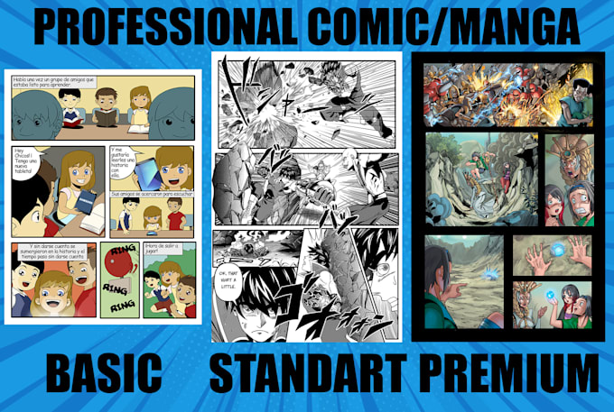 A professional comic, manga pages color or gray scale by Kamui_oscuro ...