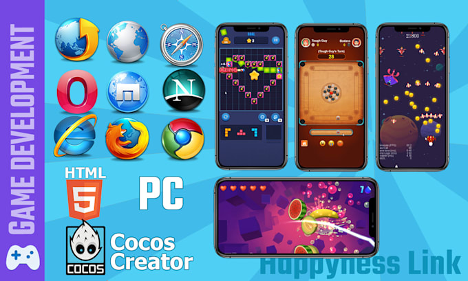 Develop and design a full html5 web game by Happynesslink | Fiverr