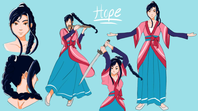 Create A Character Design Sheet Or Illustration For You By Avaura757 Fiverr