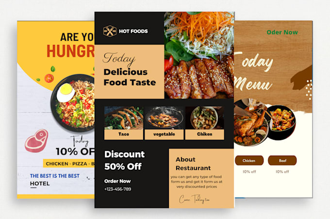 Do can make you a beautiful food flyer by Sleditor3 | Fiverr