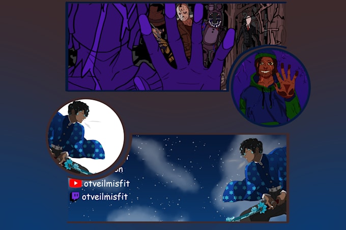 Designe a social media pack for twitch, youtube etc, by Atlas_vart | Fiverr