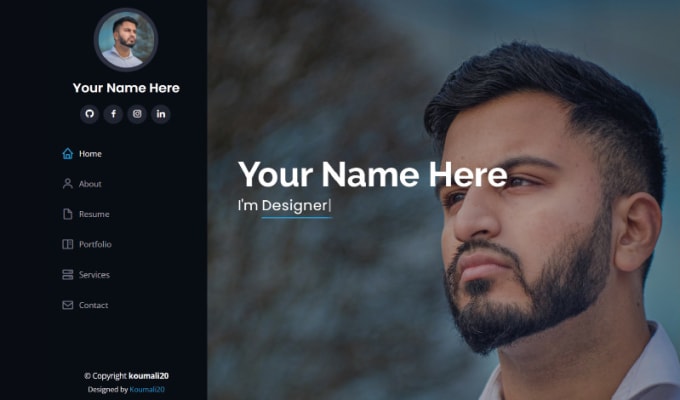 Create responsive personal business portfolio website by Koumalimoha ...