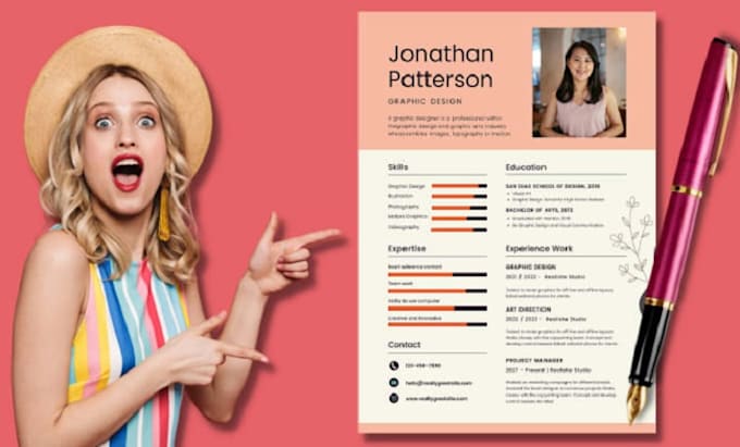 Design a professional cv, resume poster in pdf or jpg format using ...
