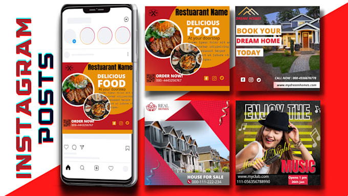 Create attractive social media post,instagram post and facebook post by ...