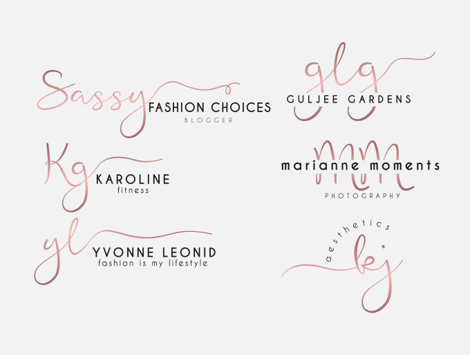 Create 3 classy feminine hand drawn signature logo by Ladesigner00 | Fiverr