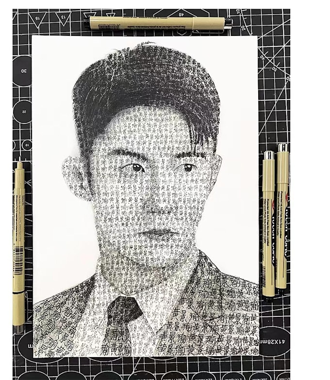 Design original hand drawn portraits on photos using your favorite ...