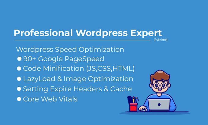 Speed optimization wordpress website with core web vitals by Quipsolutions | Fiverr