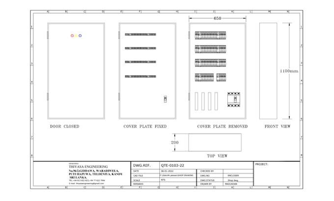 Draw any electrical panel board design sld with autocad revit or ...
