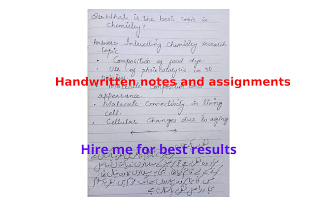 Handwrite notes assignments in english and urdu by Misbah880 | Fiverr